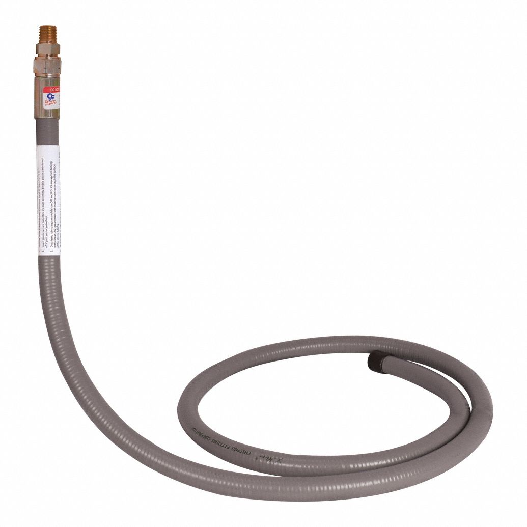 Riser, 72 in Overall Lg, Flexible Gas Riser - 817TW7|XR-21J-16-72-L-ZDC ...
