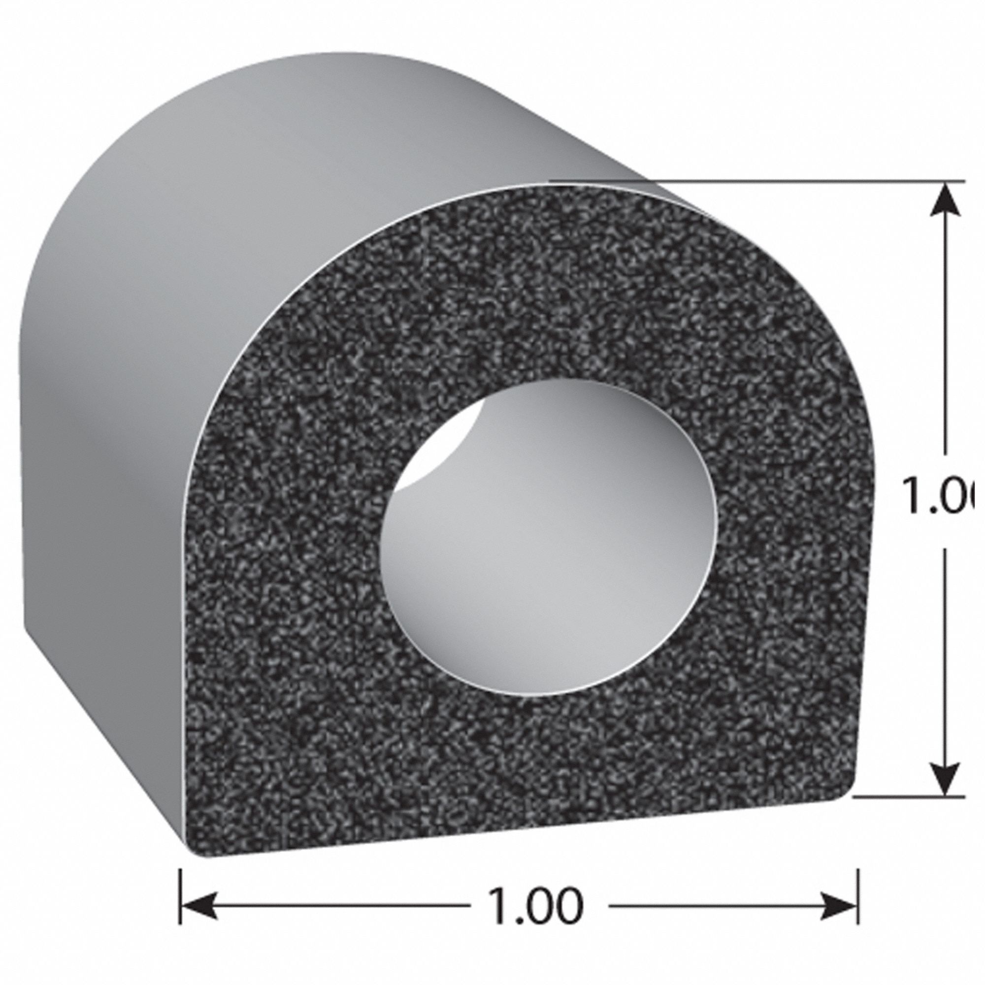 TRIM LOK INC, D-Shaped, Self-Adhesive Mounting, Seal - 804AE4|X1678BT ...