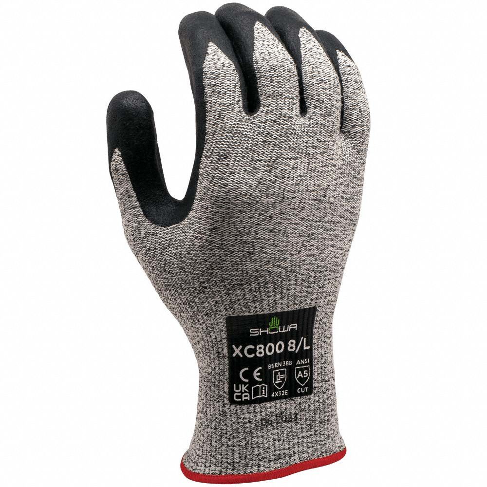 SHOWA, L ( 8 ), ANSI Cut Level A5, Knit Gloves - 817Z19|XC800L-08 - Grainger