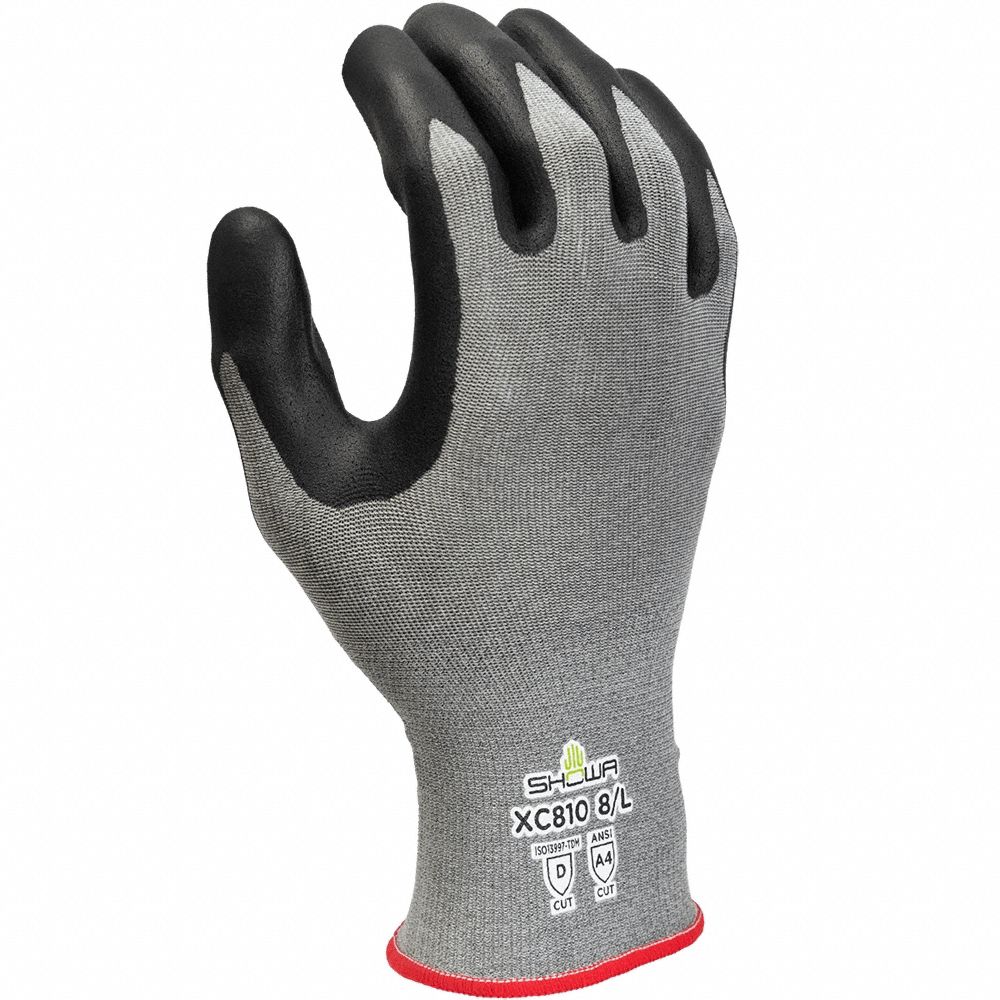 SHOWA, L ( 8 ), ANSI Cut Level A4, Cut Resistant Glove - 808G15|XC810L-08 - Grainger