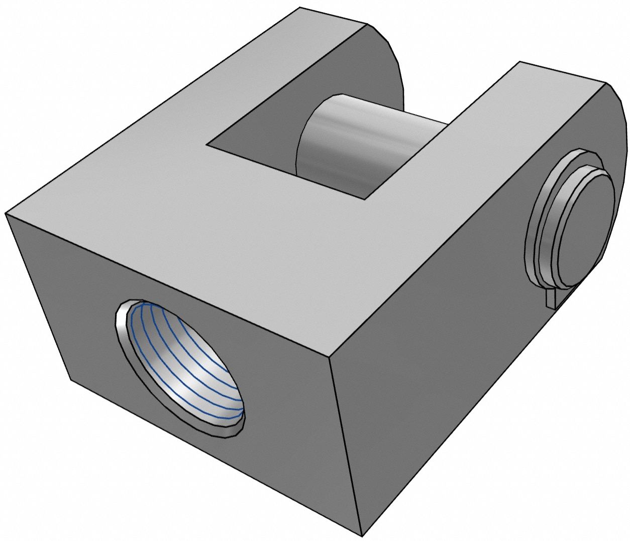 SMC, Clevis, Fits 50 mm_63 mm Bore Dia, Double Rod Clevis - 826H90|Y ...