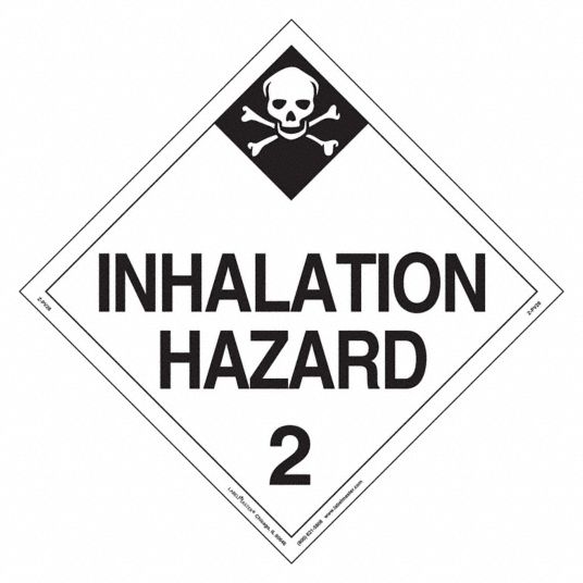 LABELMASTER, Inhalation Hazard 2, 10 3/4 in x 10 3/4 in, Inhalation ...