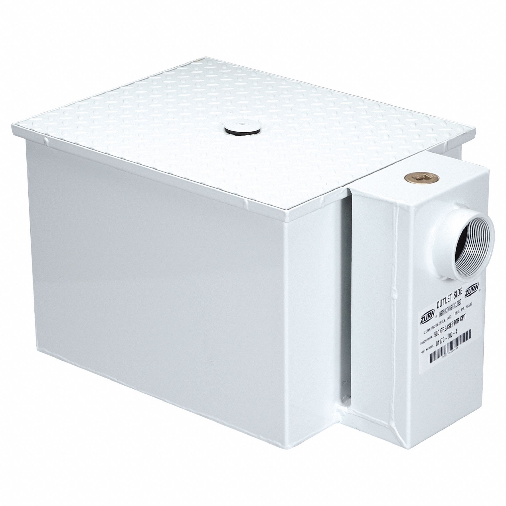ZURN, 100 lb Capacity, 50 gpm Flow Rate, Grease Interceptor - 38UK33 ...