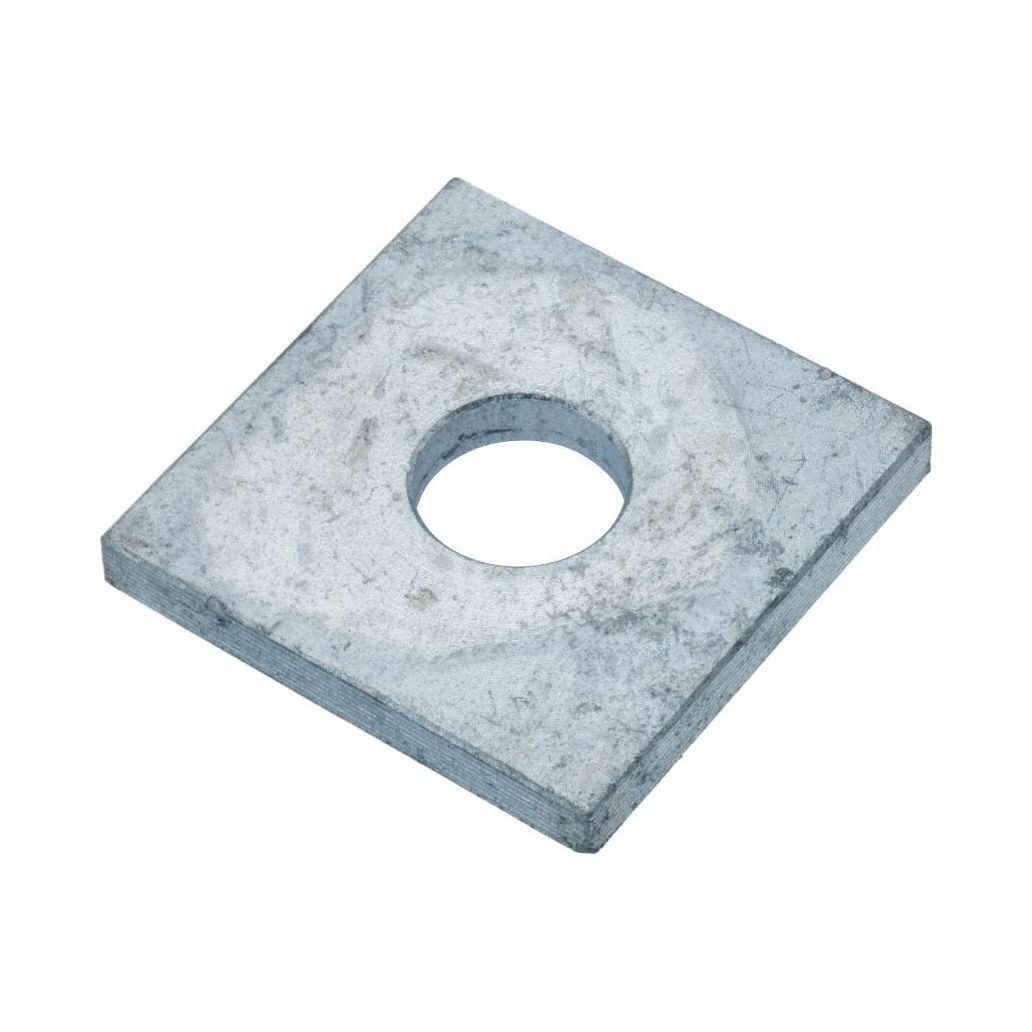 Zinc Plated, Steel, Square Washer - 895CA0|Z8914-ZN - Grainger