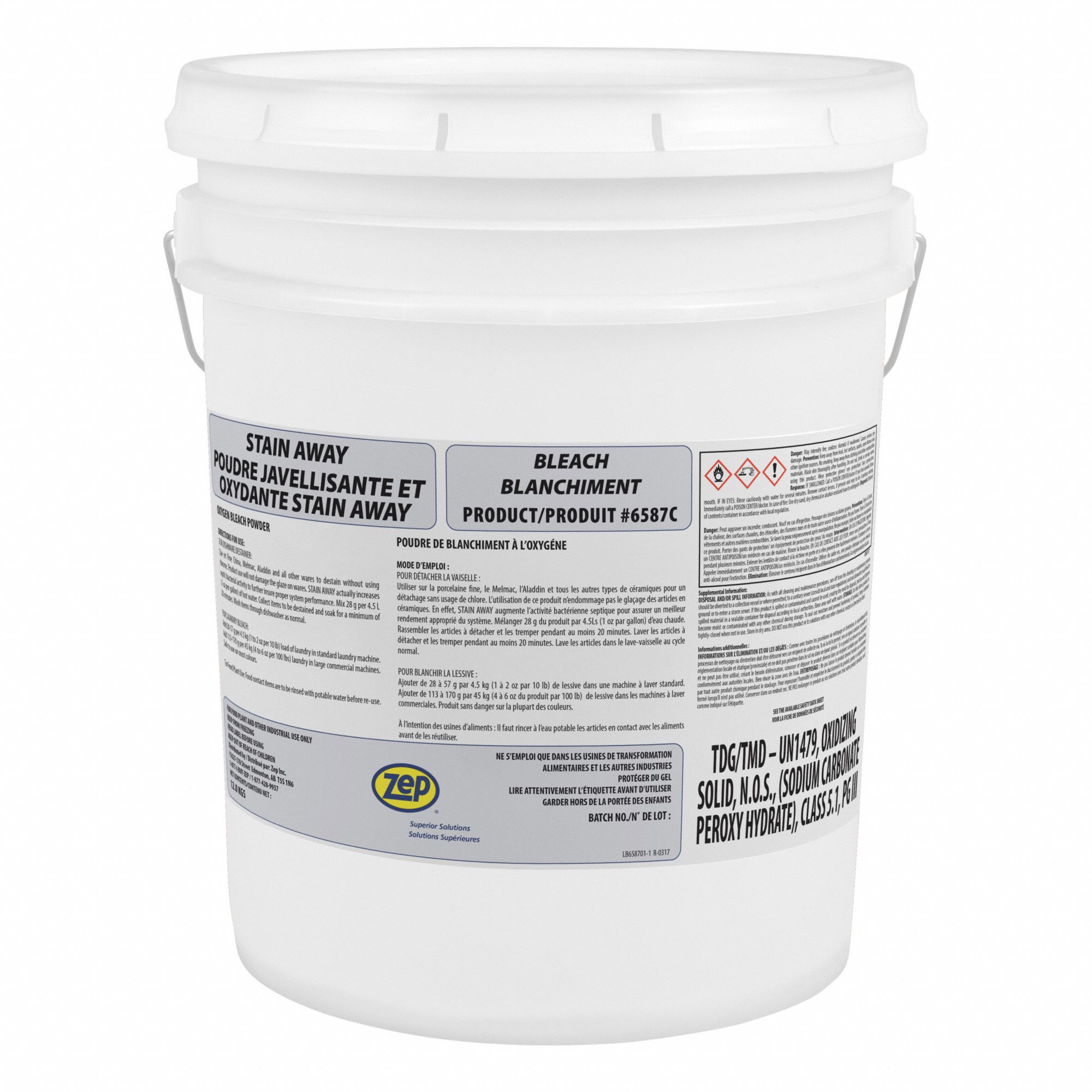 ZEP STAIN AWAY 12KG - Food Sanitizing Equipment and Test Kits ...