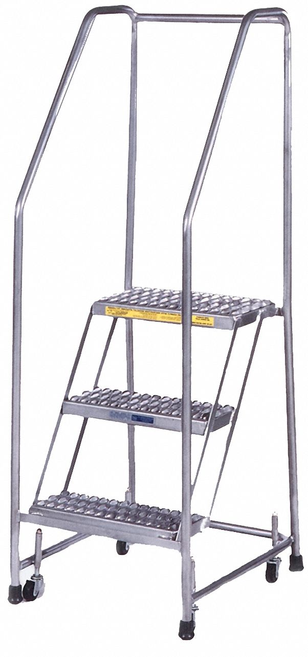 BALLYMORE, 2.4 ft Platform Ht, Assembled, Rolling Ladder - 9UEE1|A3SHG ...