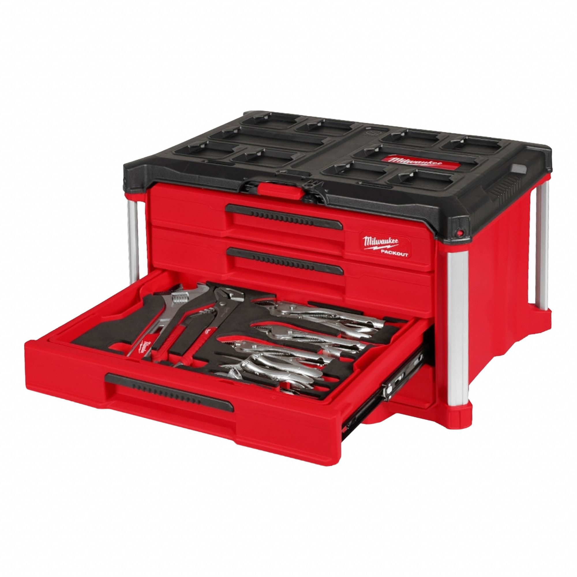 MILWAUKEE, 64 Total Pcs, Metric/SAE, Hand Tool Set - 896H77|48-22-9493 ...
