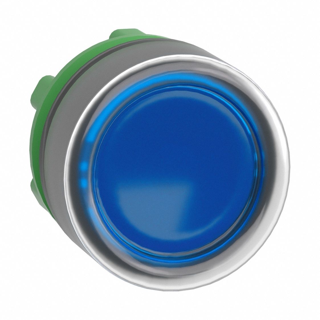SCHNEIDER ELECTRIC, Blue, 22 mm Mounting Size, Flush Push Button ...