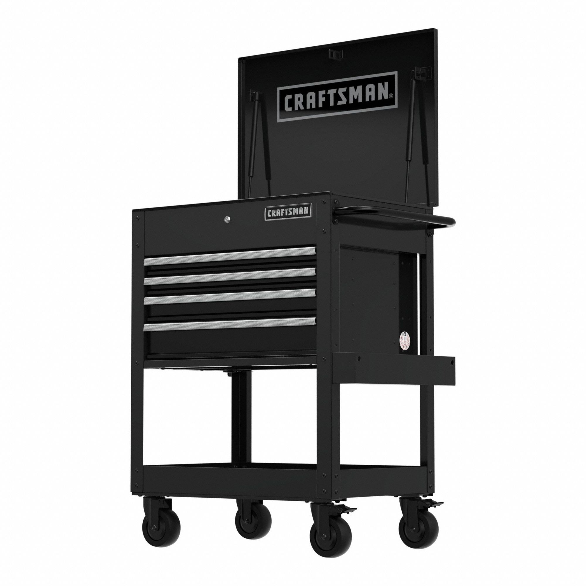 CRAFTSMAN, Black / Black Drawer, 30 15/16 in Wd, Tool Utility Cart ...