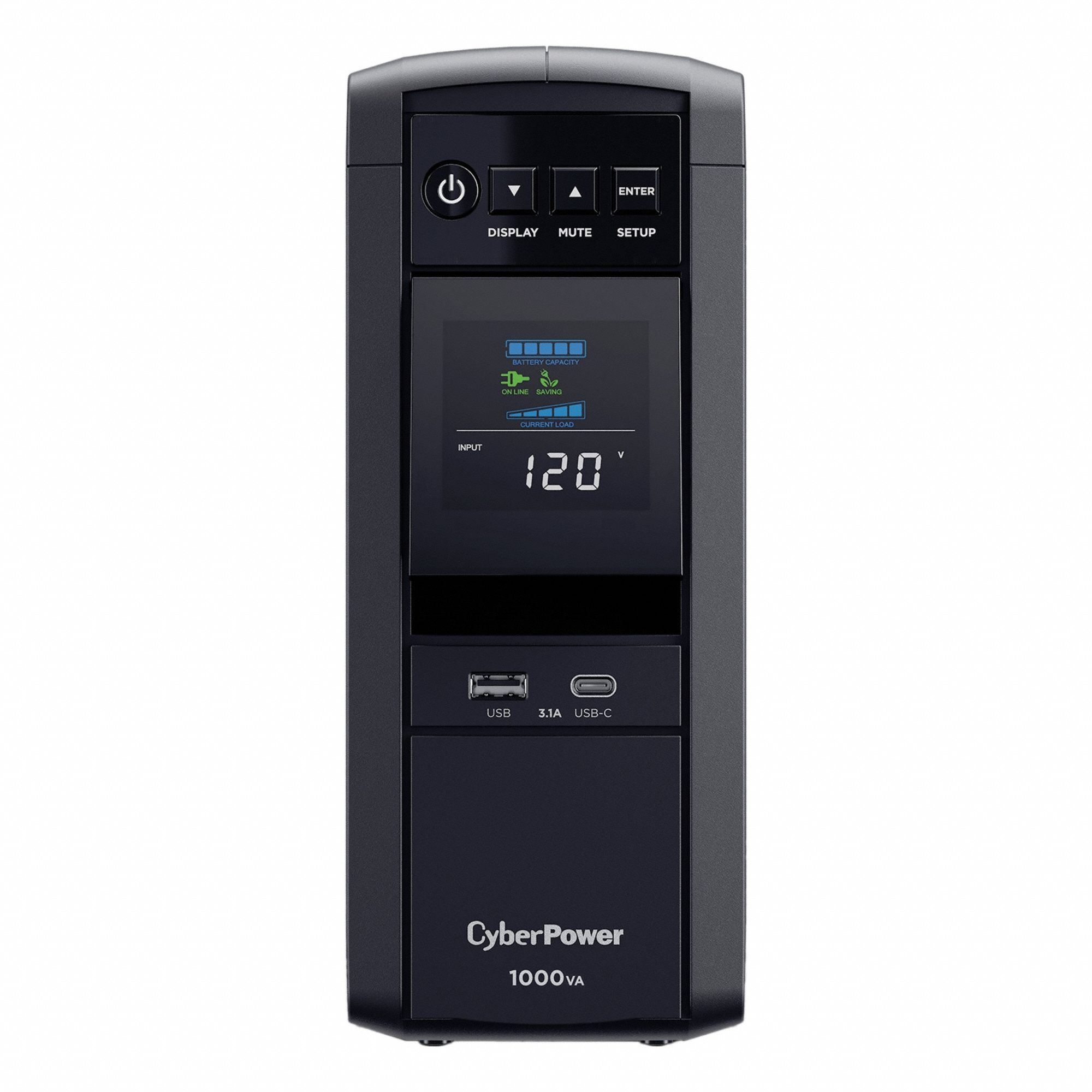 CYBER POWER, Single Phase, 1,000 VA Power Rating, UPS System - 832UU4 ...
