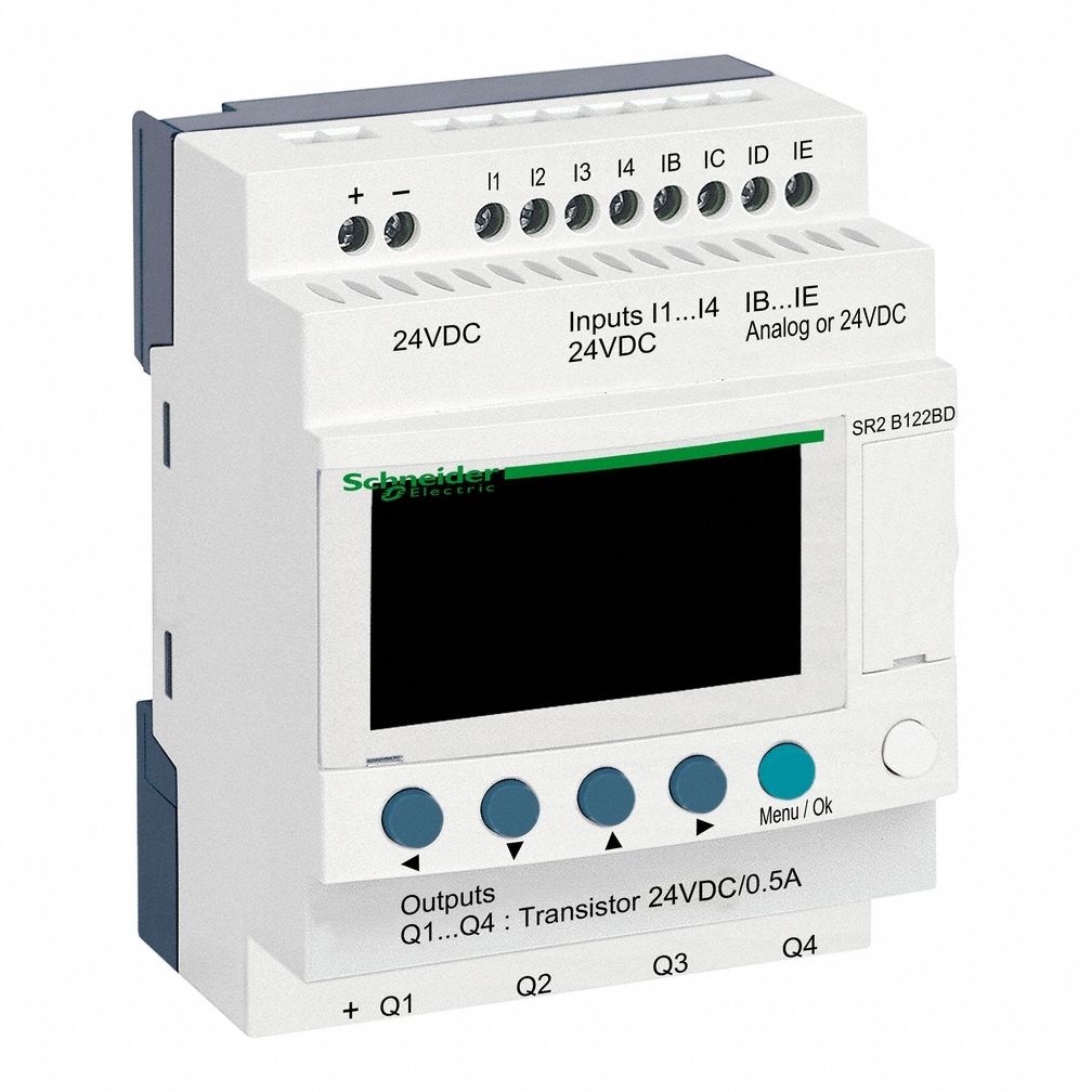 SCHNEIDER ELECTRIC Rleva Lógico,24VCD,Salidas 4,Reloj - 2GNG9 ...