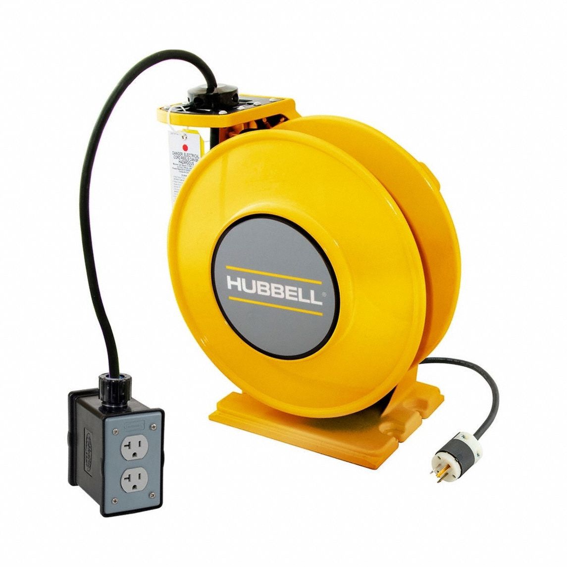 HUBBELL WIRING DEVICE-KELLEMS, Ratchet Lock, 25 ft Cord Lg, Extension ...
