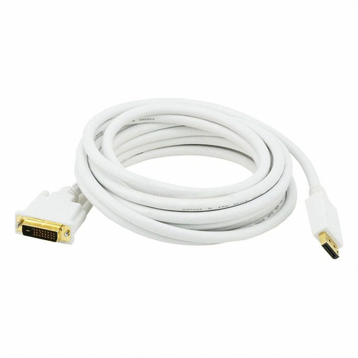 MONOPRICE, DisplayPort Male to DVI-D Male Connection, 15 ft Cable Lg ...