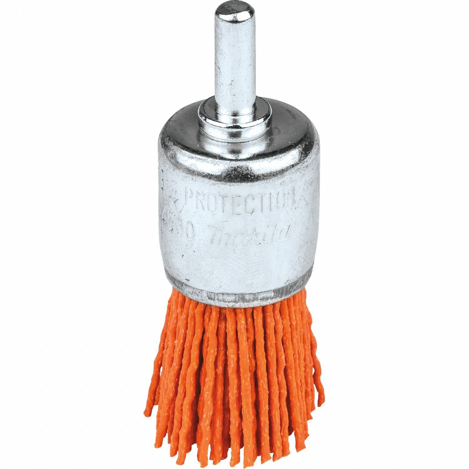 Nylon End Brush, Coarse, 80 Grit, 1" - Grainger