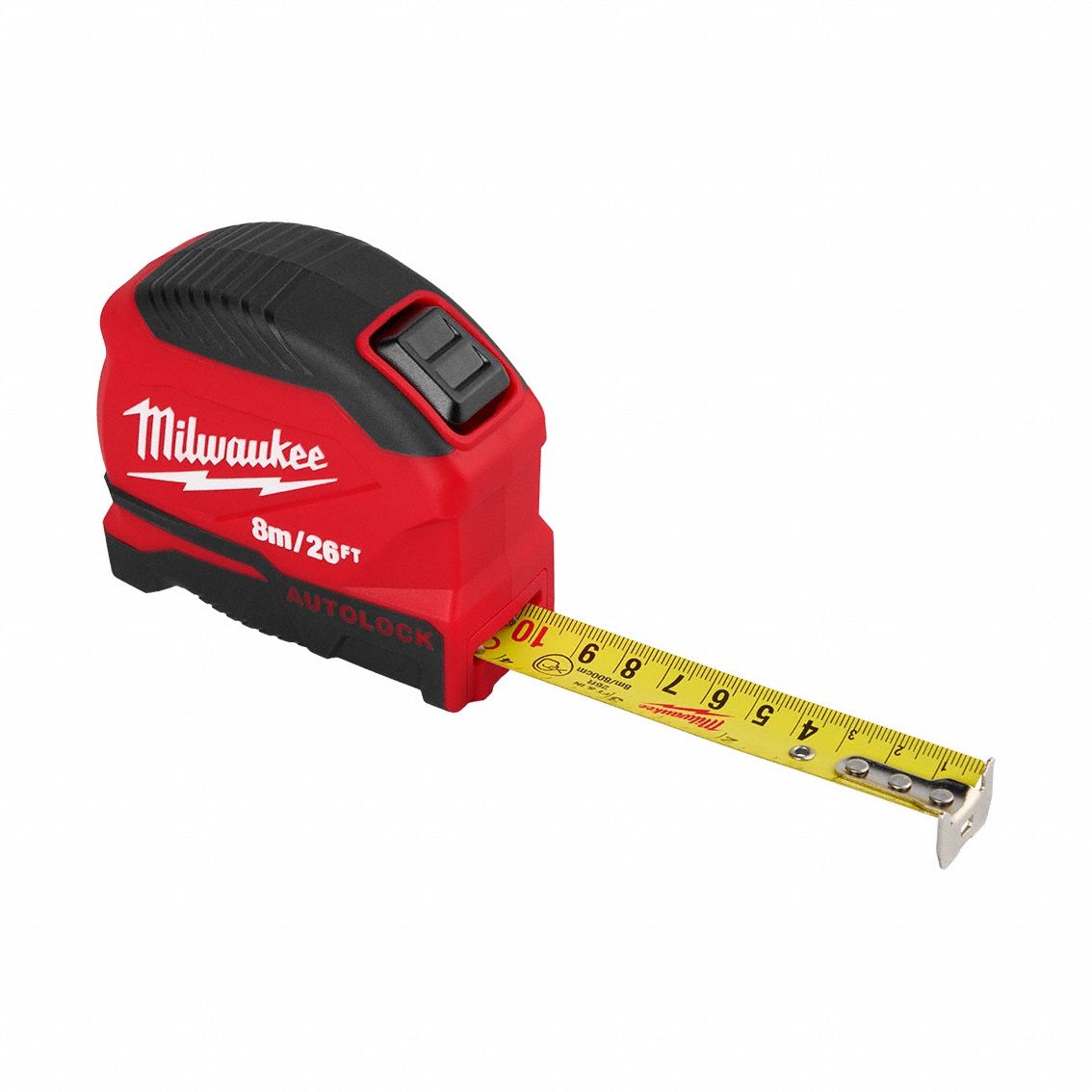 MILWAUKEE, Inch/Metric, Nonmagnetic Single Hook Tip, Auto-Lock Tape ...