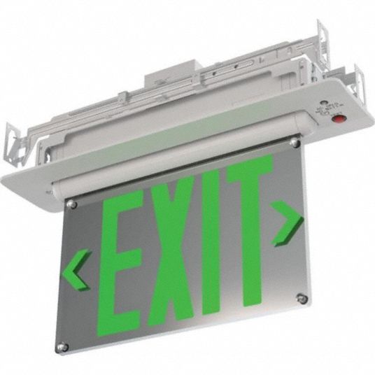 2 Faces, Green, Exit Sign - 902T89|BE W G UM M2 - Grainger