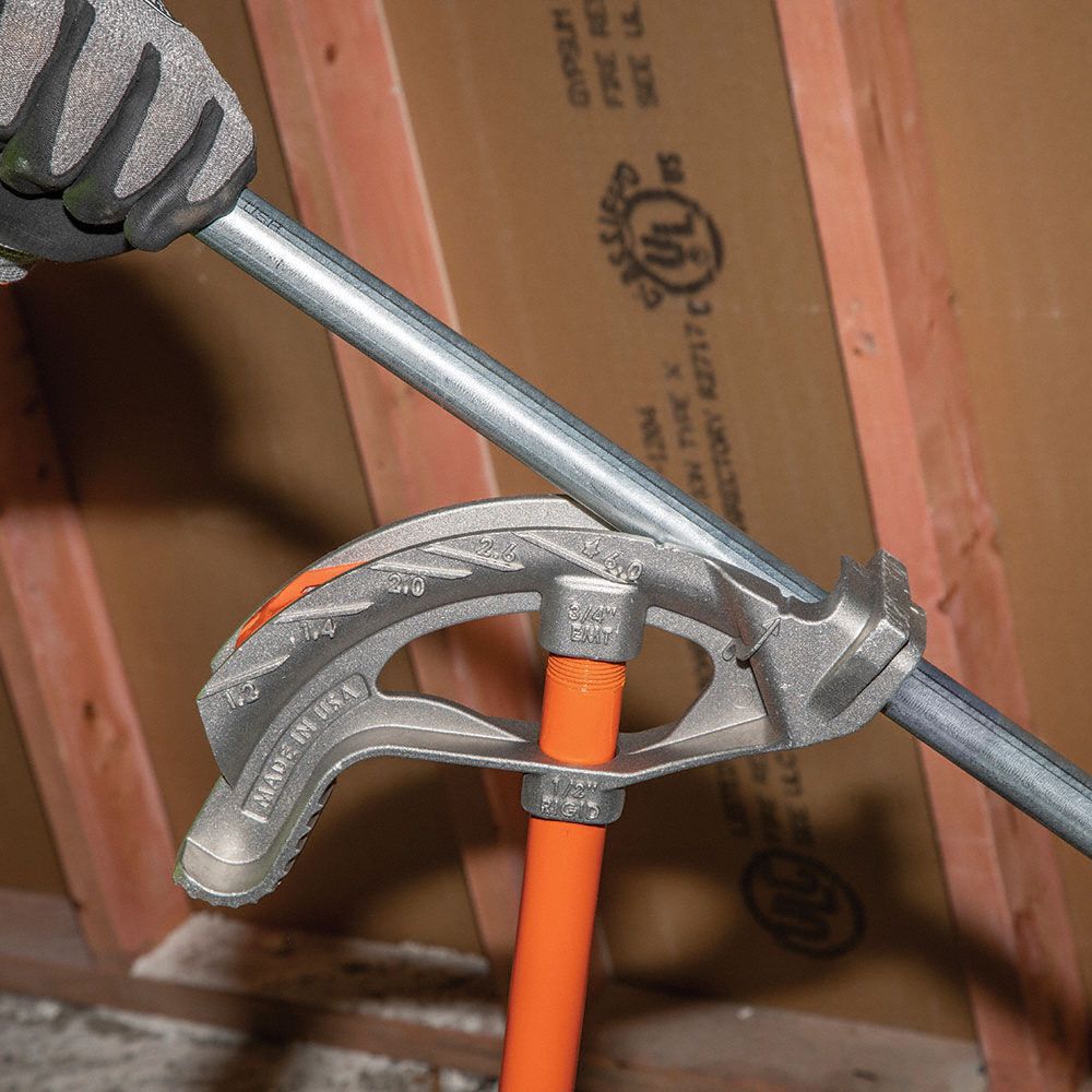 KLEIN TOOLS Conduit Bender: 3/4 in EMT Size, 1/2 in Rigid/IMC Size, 5 ...