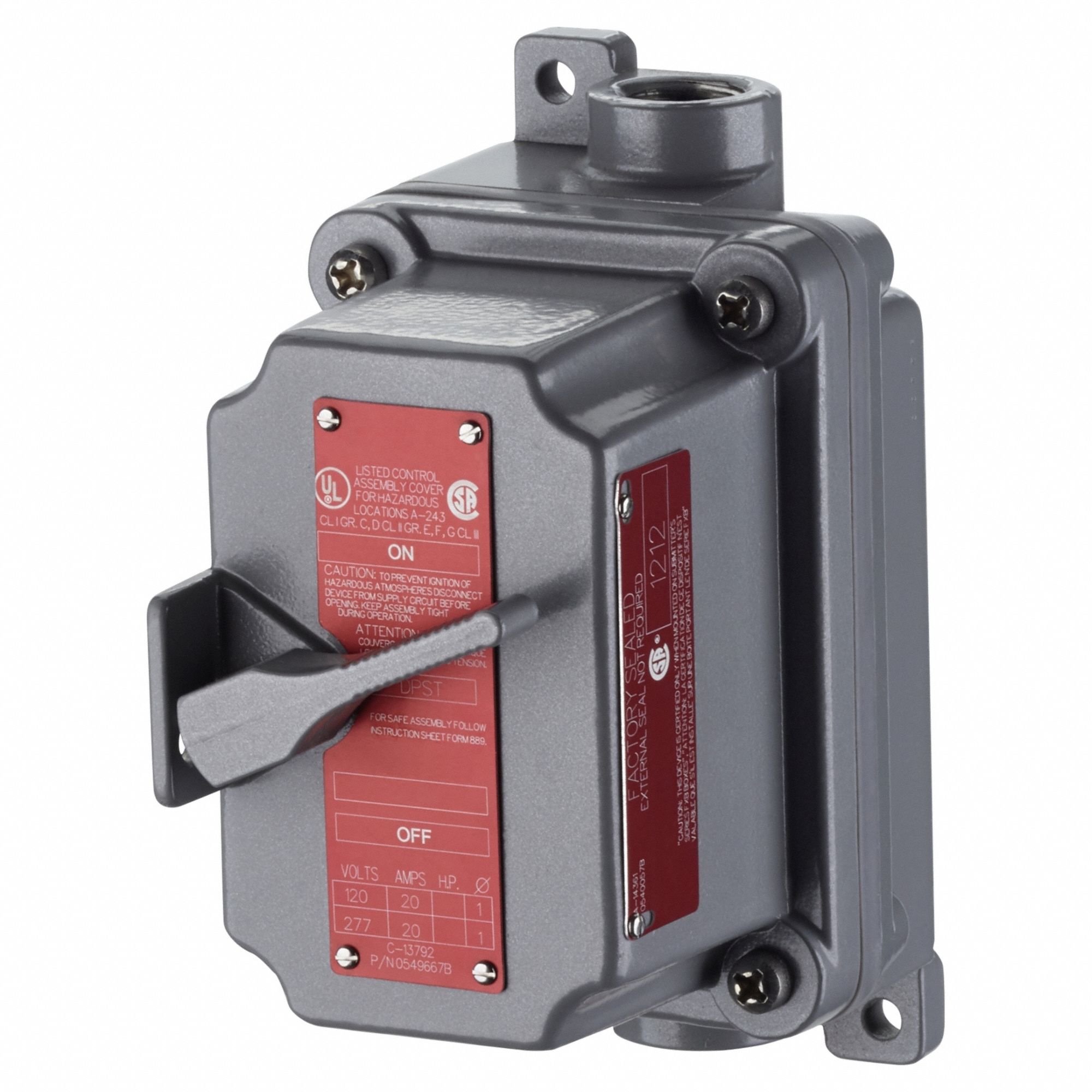 WARING COMMERCIAL, Haz Location Rated Switch, External Switch Only ...