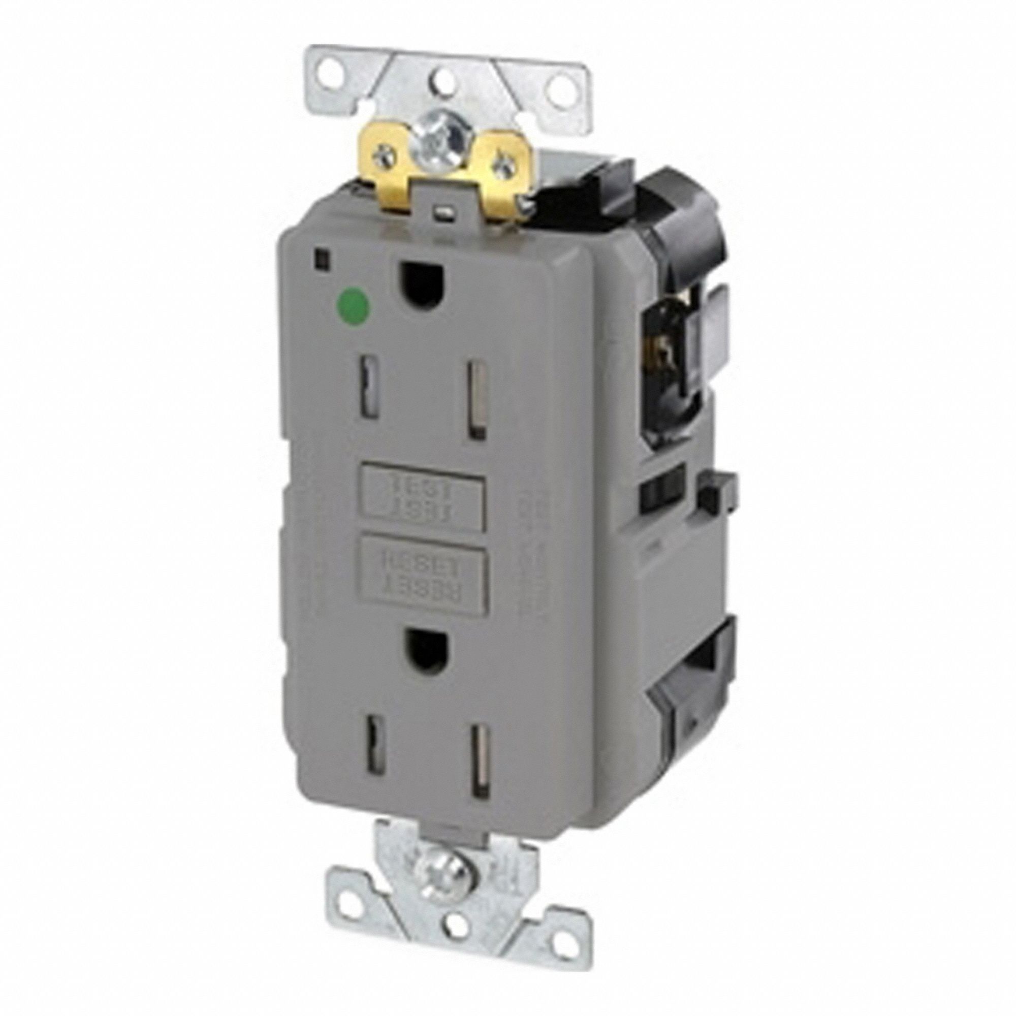Lev-Lok GFCI 15A TR HG/PI Gray - Grainger