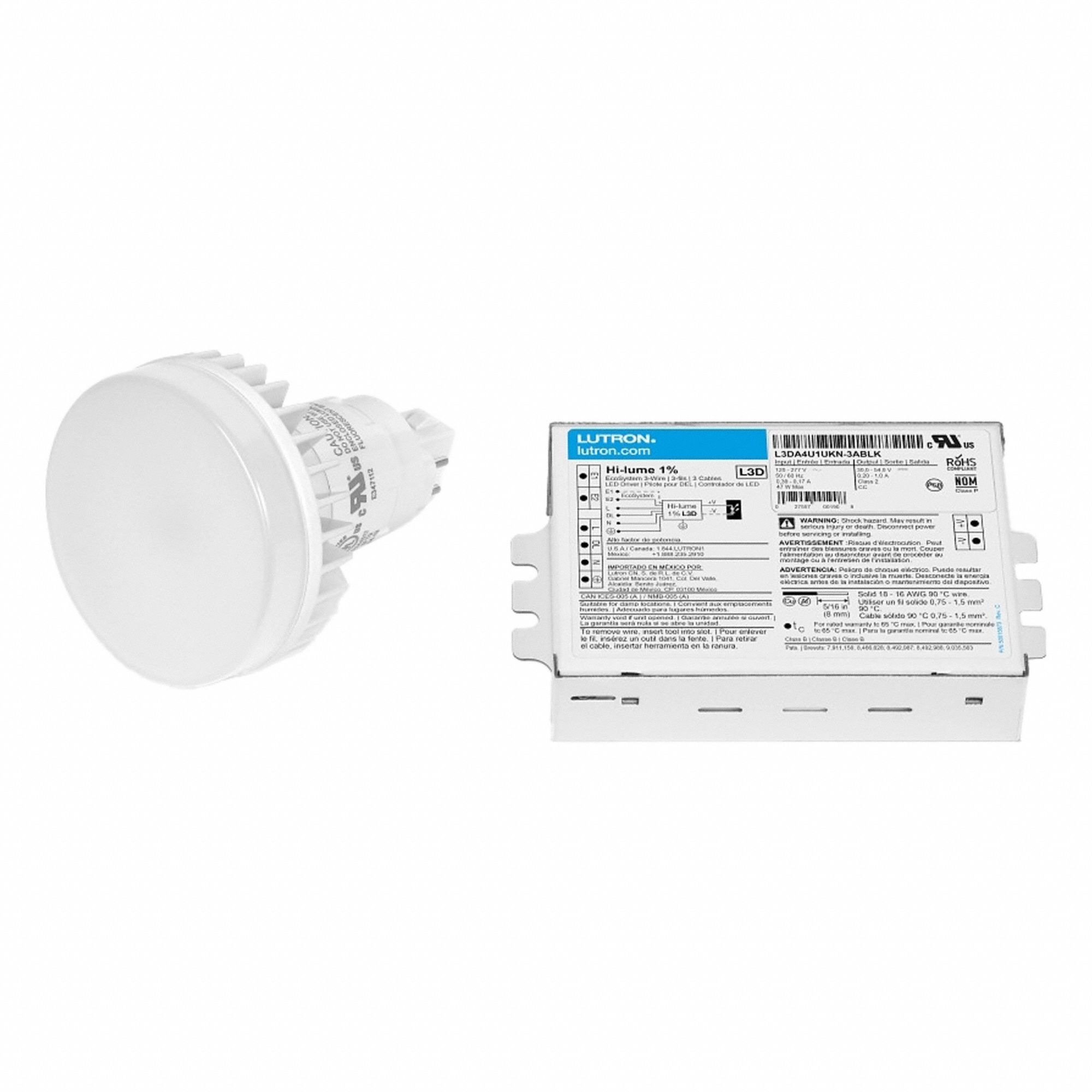 LUTRON, Hi-Lume 3-Wire, CFL, LED Kit - 834DF7|3LDRCF-1K35-1 - Grainger