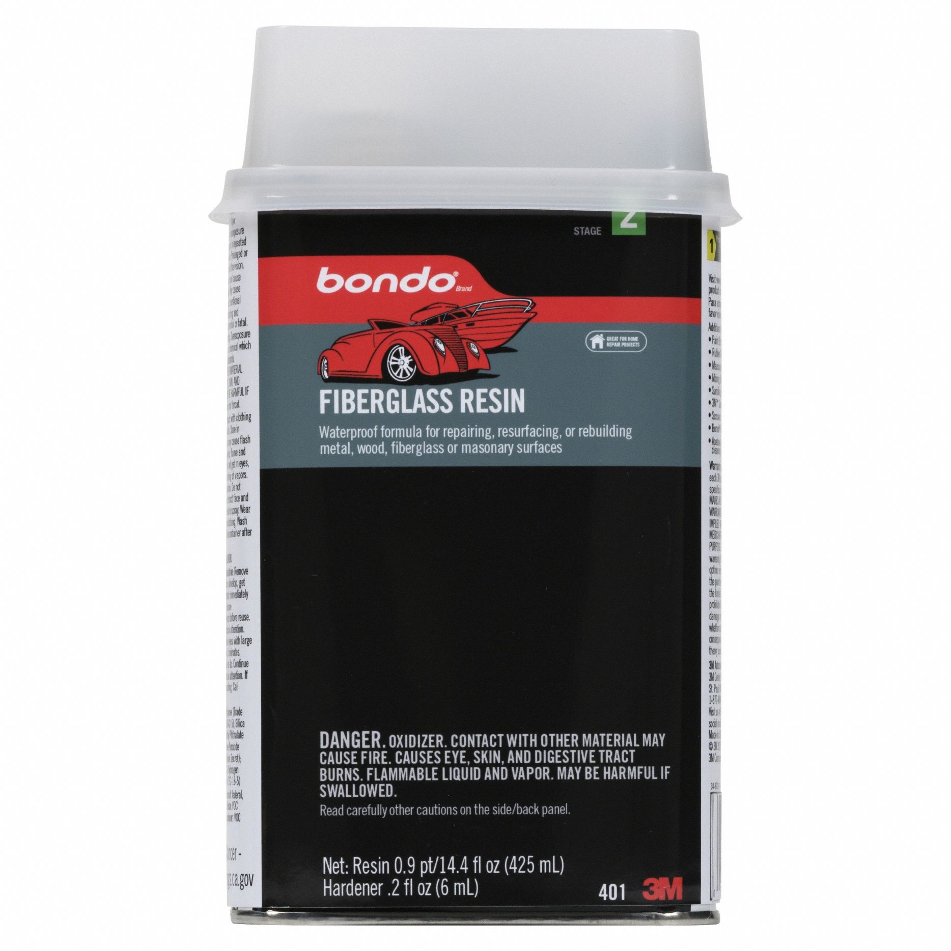 BONDO, Polyester, Tan, Fiberglass Resin - 59LZ57|401 - Grainger