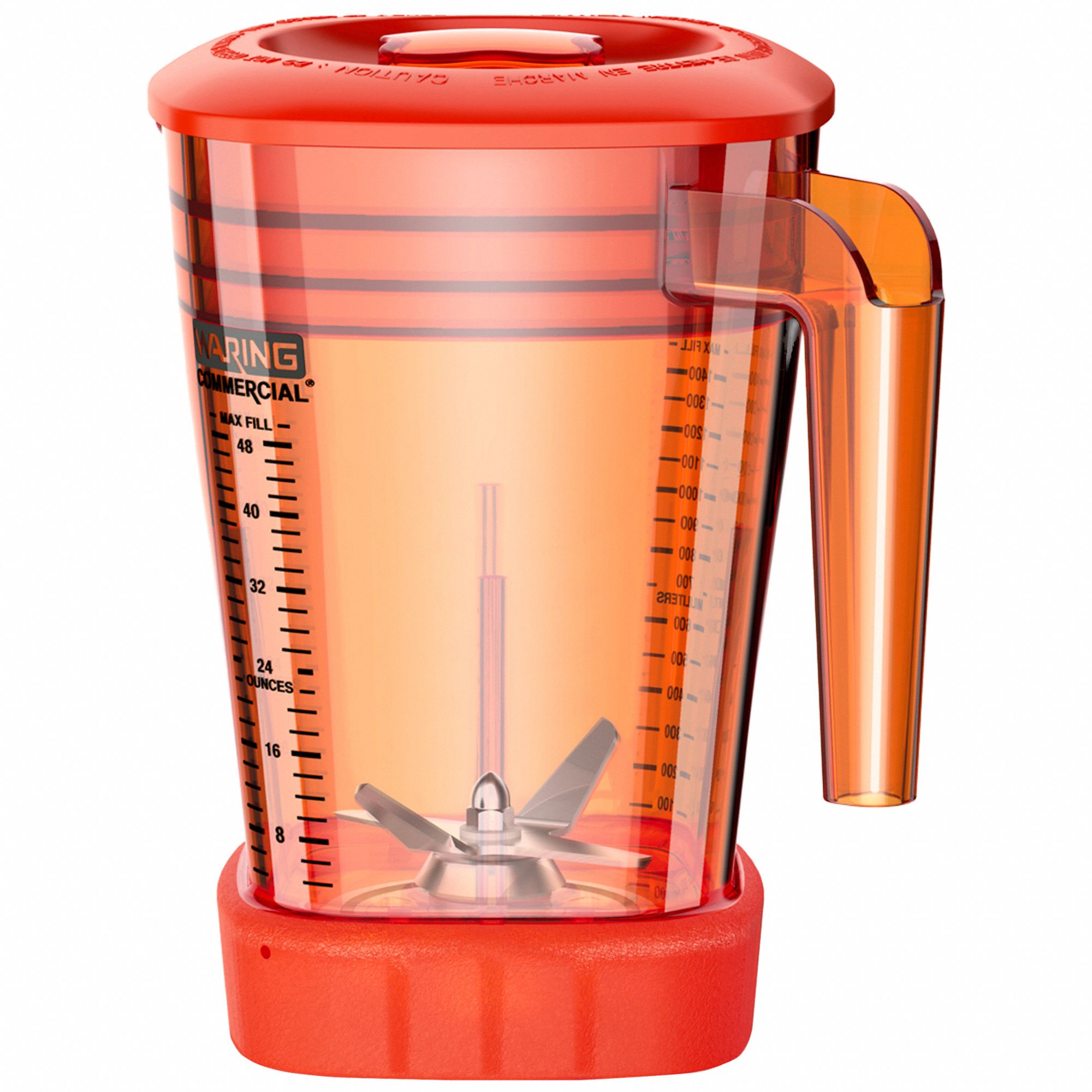 WARING COMMERCIAL, 48 oz Container Capacity, Orange, Copolyester ...