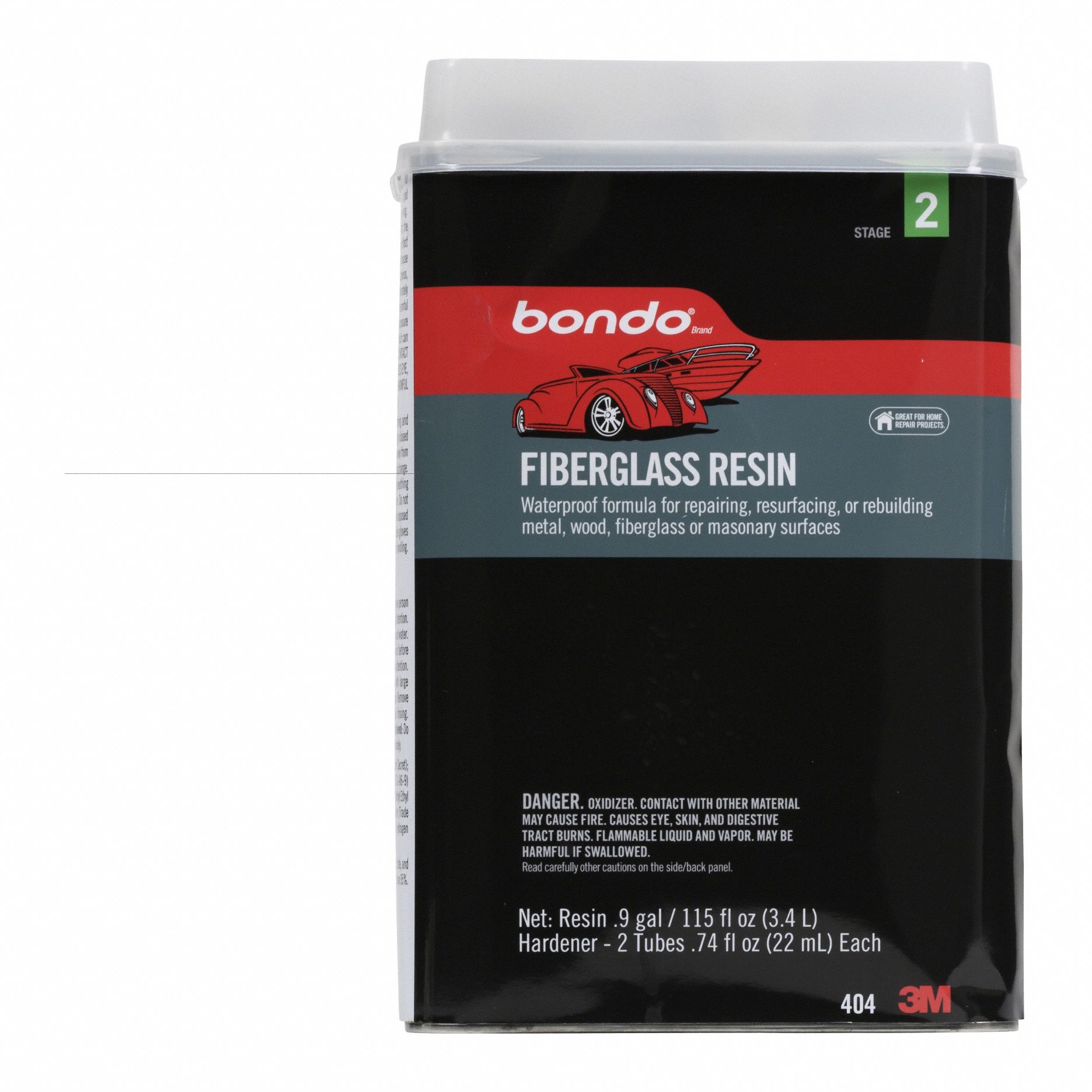 BONDO, Polyester, Tan, Fiberglass Resin - 3RAR5|404 - Grainger