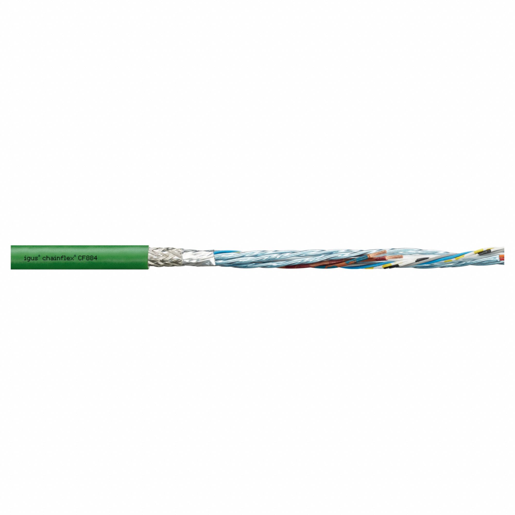CHAINFLEX, (4) Pr 22 AWG (0.34)/(4) 20 AWG (0.50), Green, Measuring System Cable - 801M22|CF884 ...
