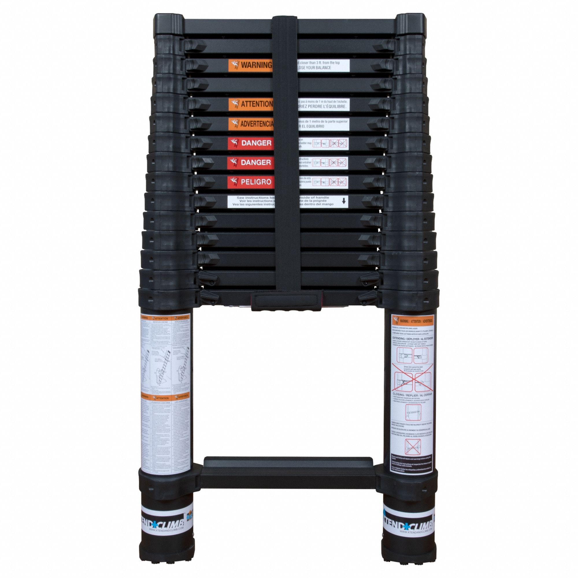 XTEND + CLIMB, 15.5 ft Overall Ht, Aluminum, Telescoping Extension ...