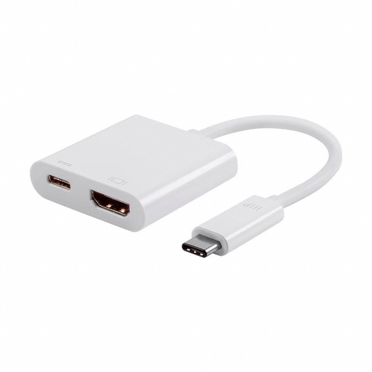 MONOPRICE, USB-C to HDMI and USB-C Female, White, Computer Cable ...
