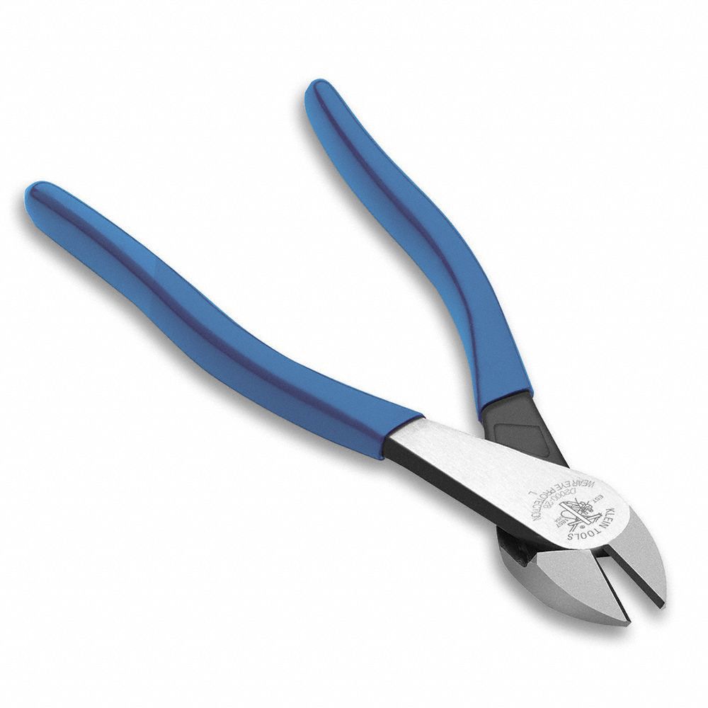 KLEIN TOOLS High Leverage Diagonal Cutting Plier: Std, Angled, Oval, 7/ ...