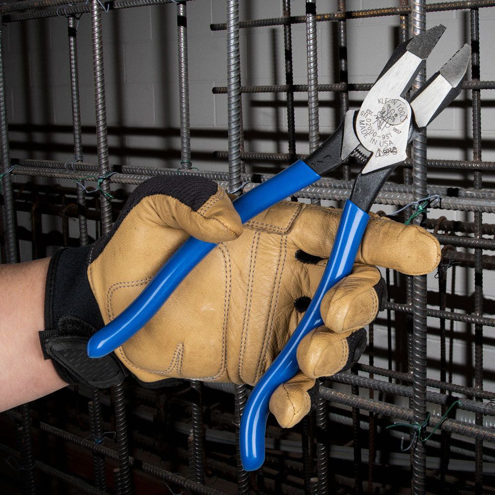 KLEIN TOOLS Iron Workers Plier: Flat, 9 3/8 in Overall Lg, 1 5/8 in Jaw ...