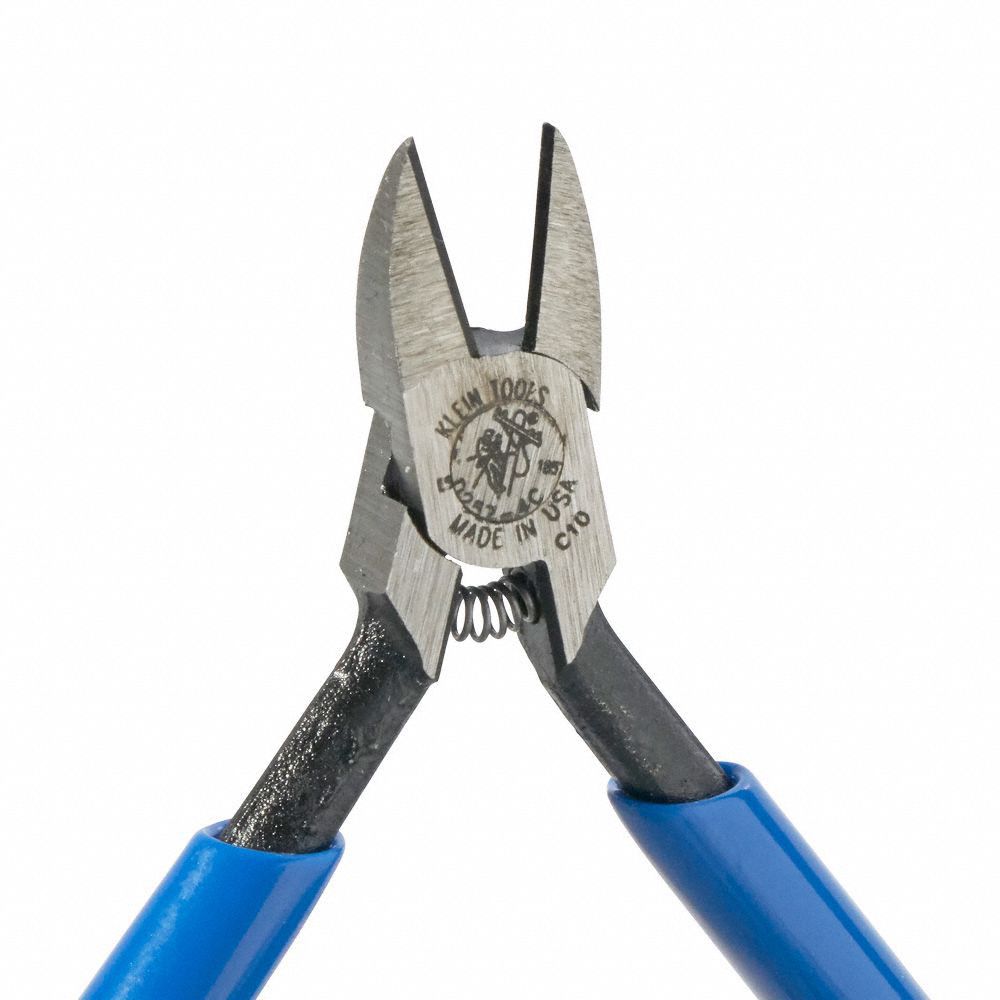 KLEIN TOOLS Precision Diagonal Cutting Plier: Semiflush, Narrow, 4 1/4 ...
