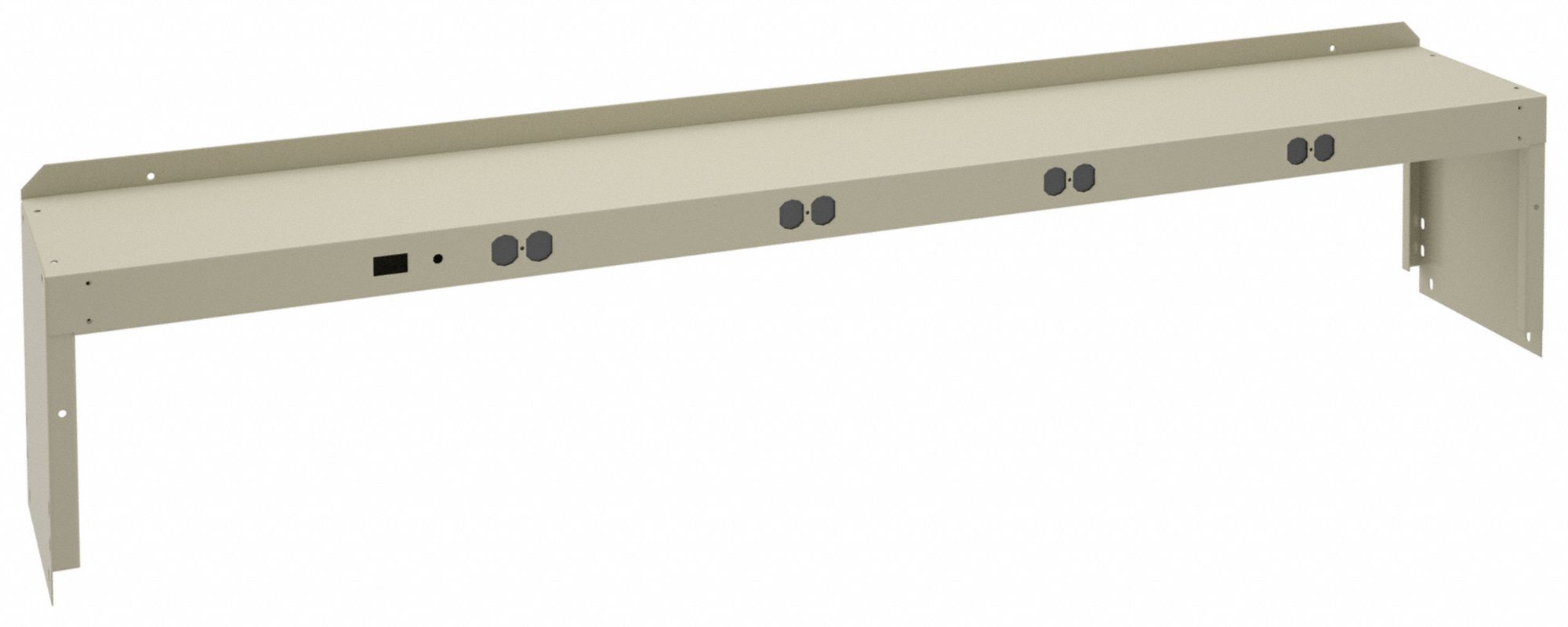 TENNSCO, 72 in Overall Wd, 10 1/2 in Overall Dp, Electrical Shelf Riser ...