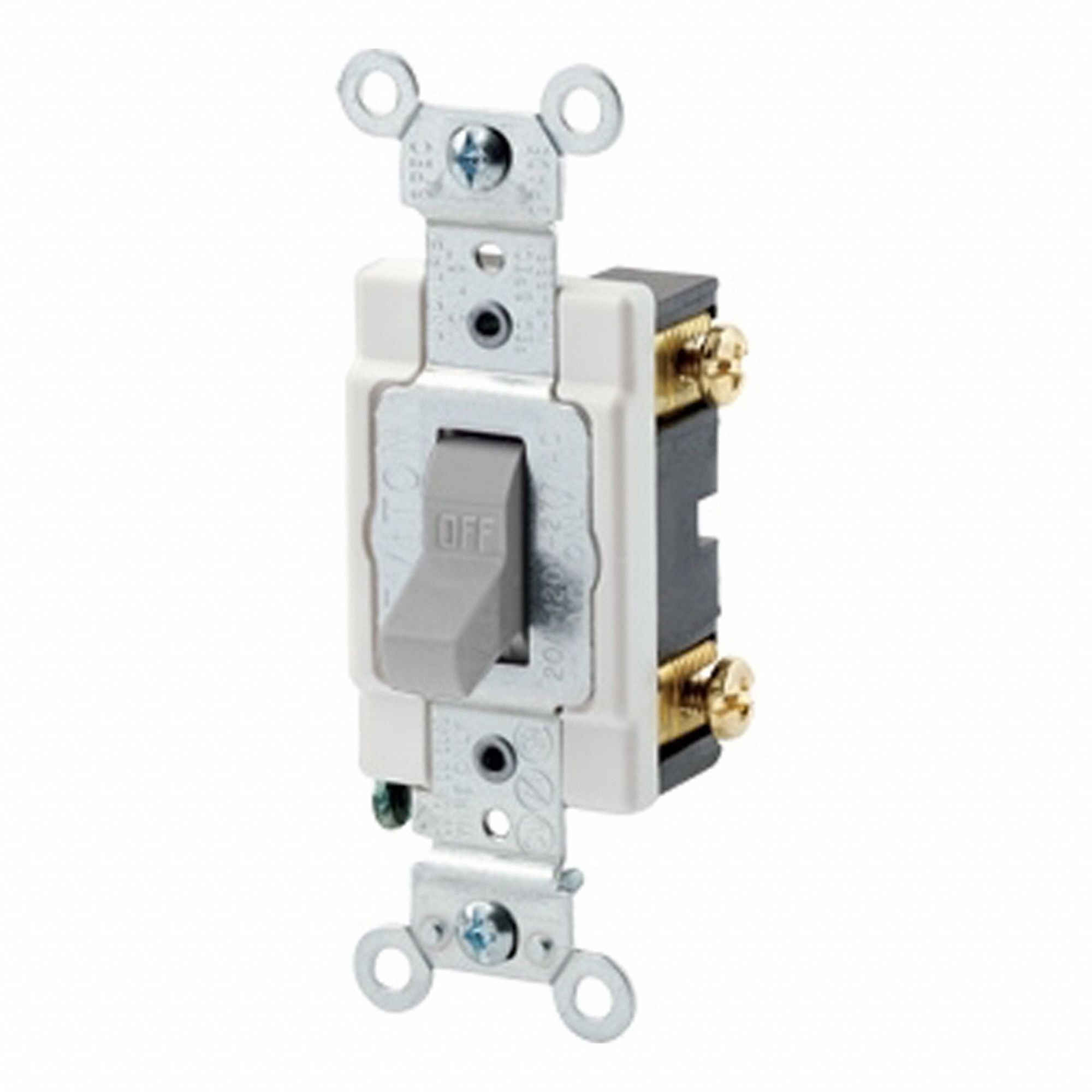 Toggle Sng-Pole 20A Commercial Gray,PK10 - Grainger