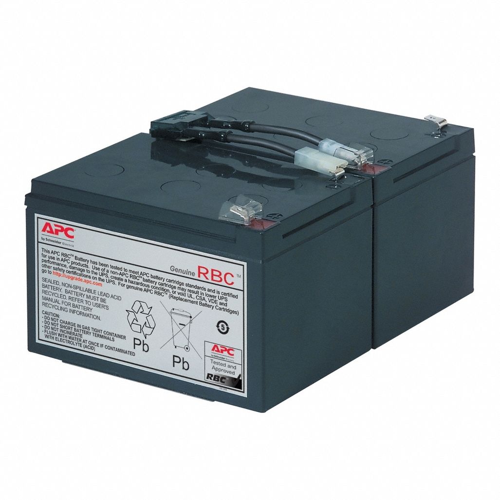 APC BY SCHNEIDER ELECTRIC, 12 V DC Volt, 11 Ah Battery Capacity, UPS ...