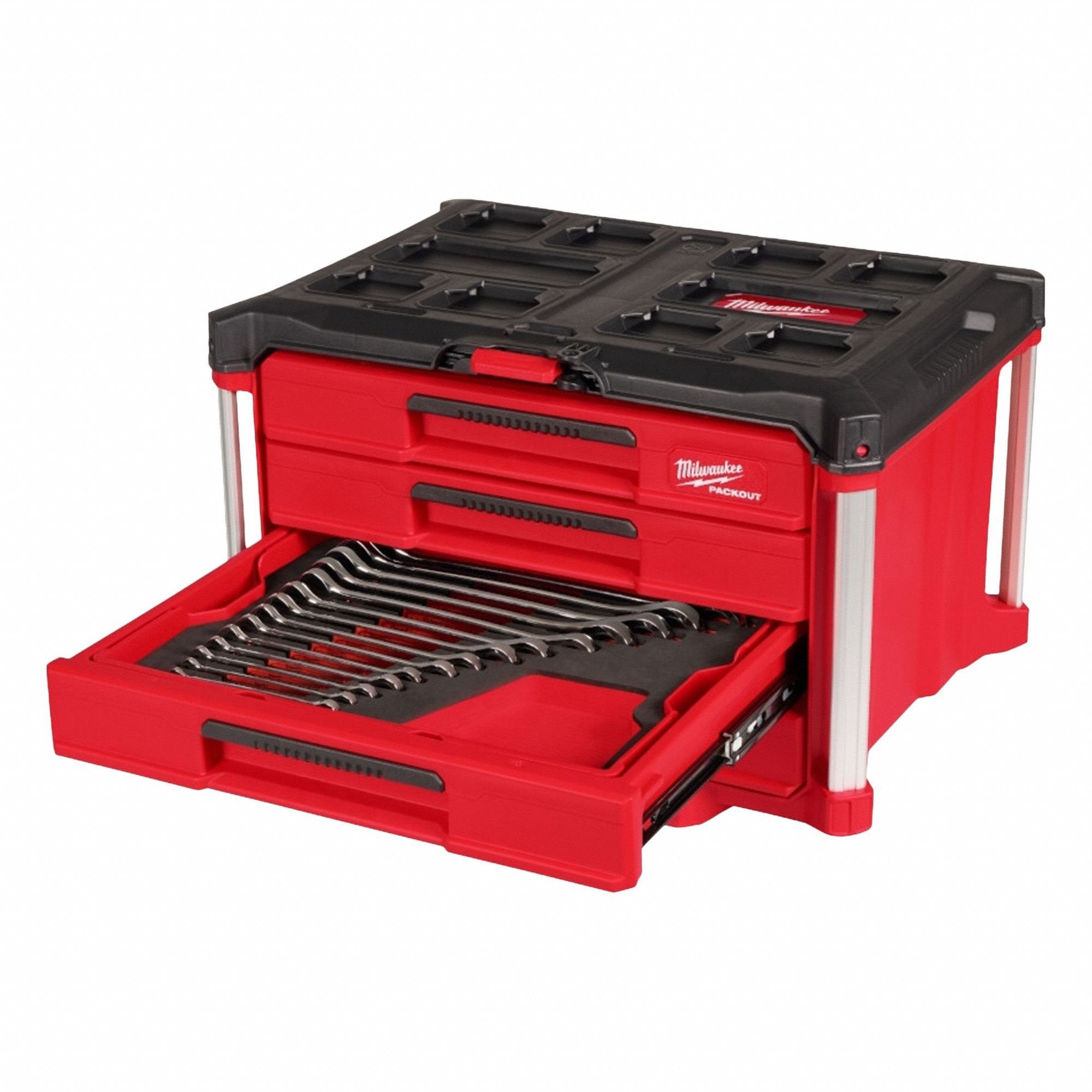 MILWAUKEE, Alloy Steel, Chrome, Combination Wrench Set - 896H76|48-22 ...