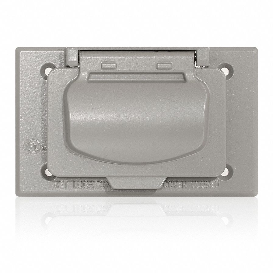 LEVITON, Aluminum, Decora/FS/GFCI, Weatherproof Cover - 810U98|WM1HF-GY ...