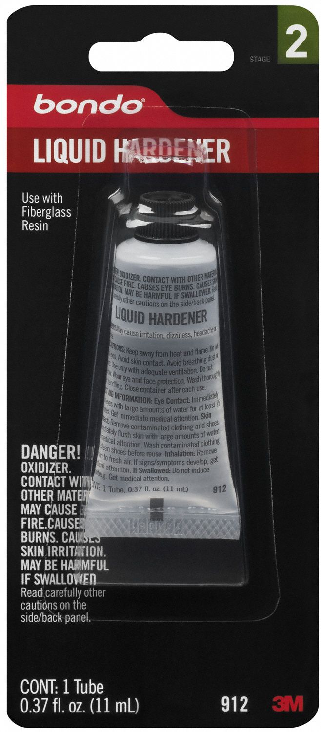 BONDO, Polyester, Clear, Liquid Hardener - 834DX5|912SRP - Grainger