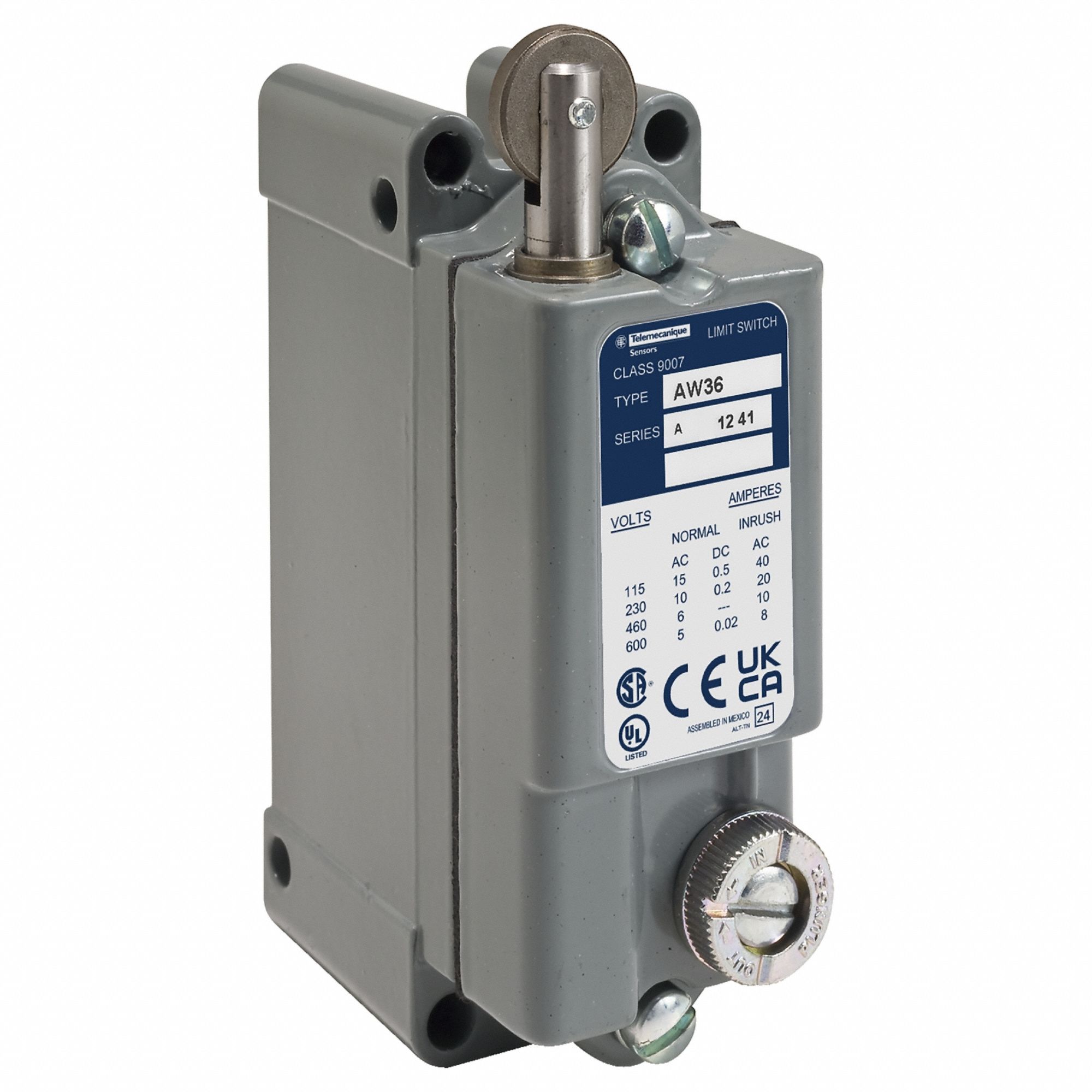 TELEMECANIQUE SENSORS, Roller Plunger, Metallic, Plug-In Limit Switch - 2EF46|9007AW36 - Grainger