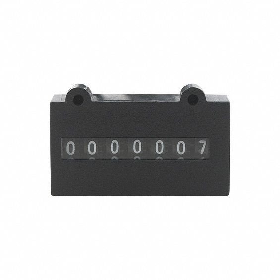 ENM, Rear Panel Mounting, 1 in x 1 5/8 in, Electromechanical Counter ...