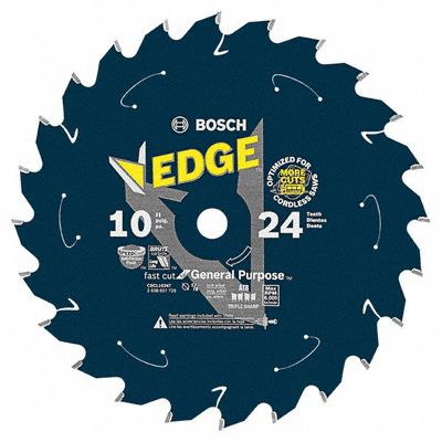 BOSCH, Tooth Edge Cordless Circular Saw Blade - 846AM7|CBCL1024T - Grainger