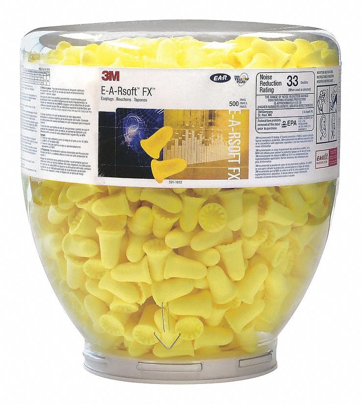 3M Ear Plug Dispensing System: Dispenser with Refill, Bell, 33 dB NRR ...