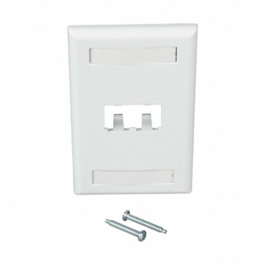 PANDUIT, White, 1 Gang, Wall Plate - 880FH8|CFPL2WHY - Grainger