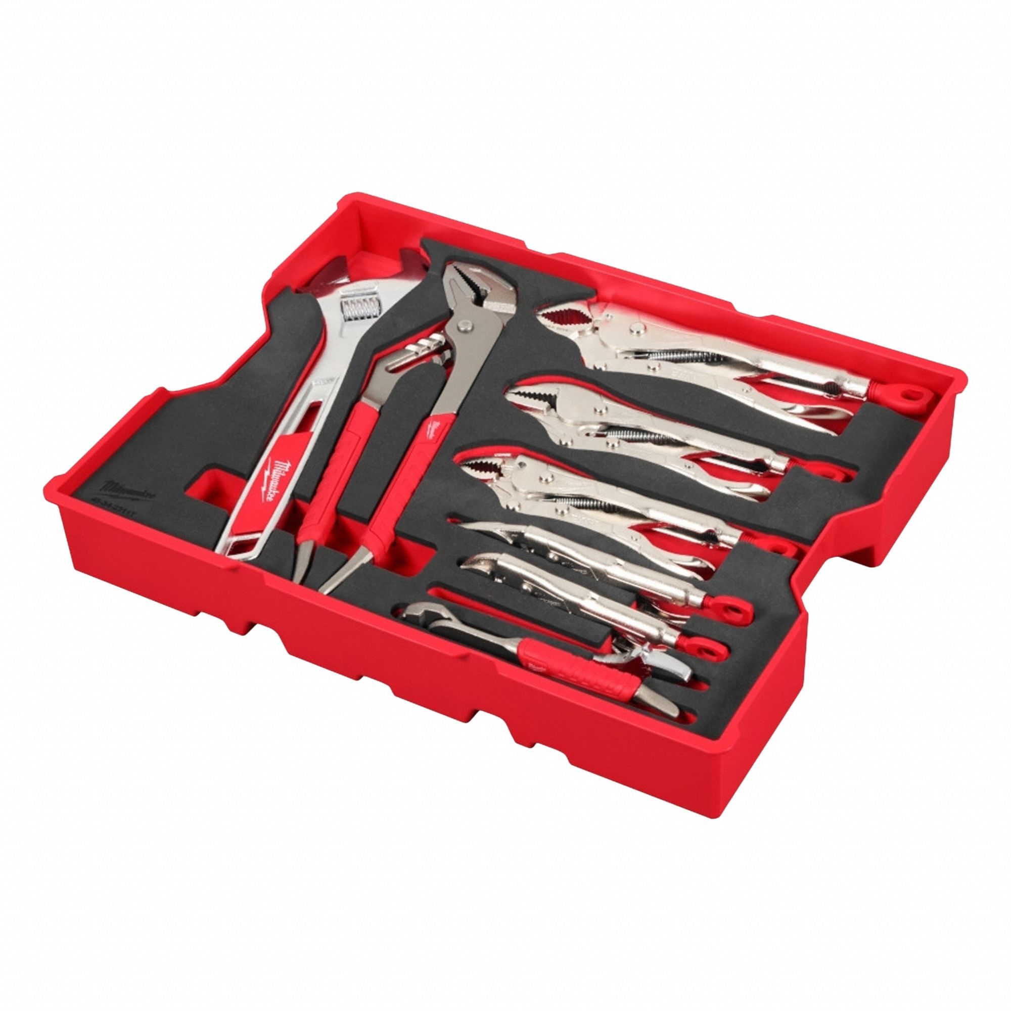 MILWAUKEE, 9 Total Pcs, Pliers, Pliers and Wrench Set - 896H72|48-22 ...