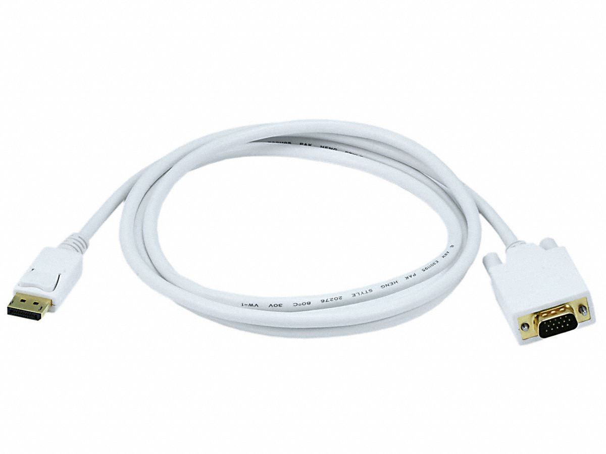 MONOPRICE, DisplayPort Male to VGA Male Connection, 6 ft Cable Lg ...