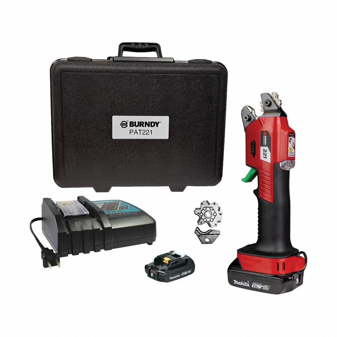 BURNDY, 18 V, Die Head, Battery Crimper - 879CM9|PAT221D02A2 - Grainger