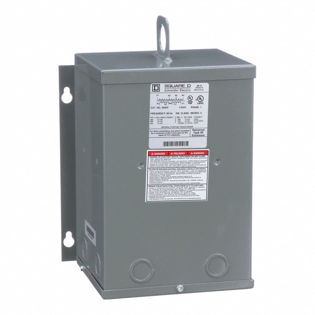 SQUARE D, 480V AC, 120V AC/240V AC, Dry Type Power Distribution ...