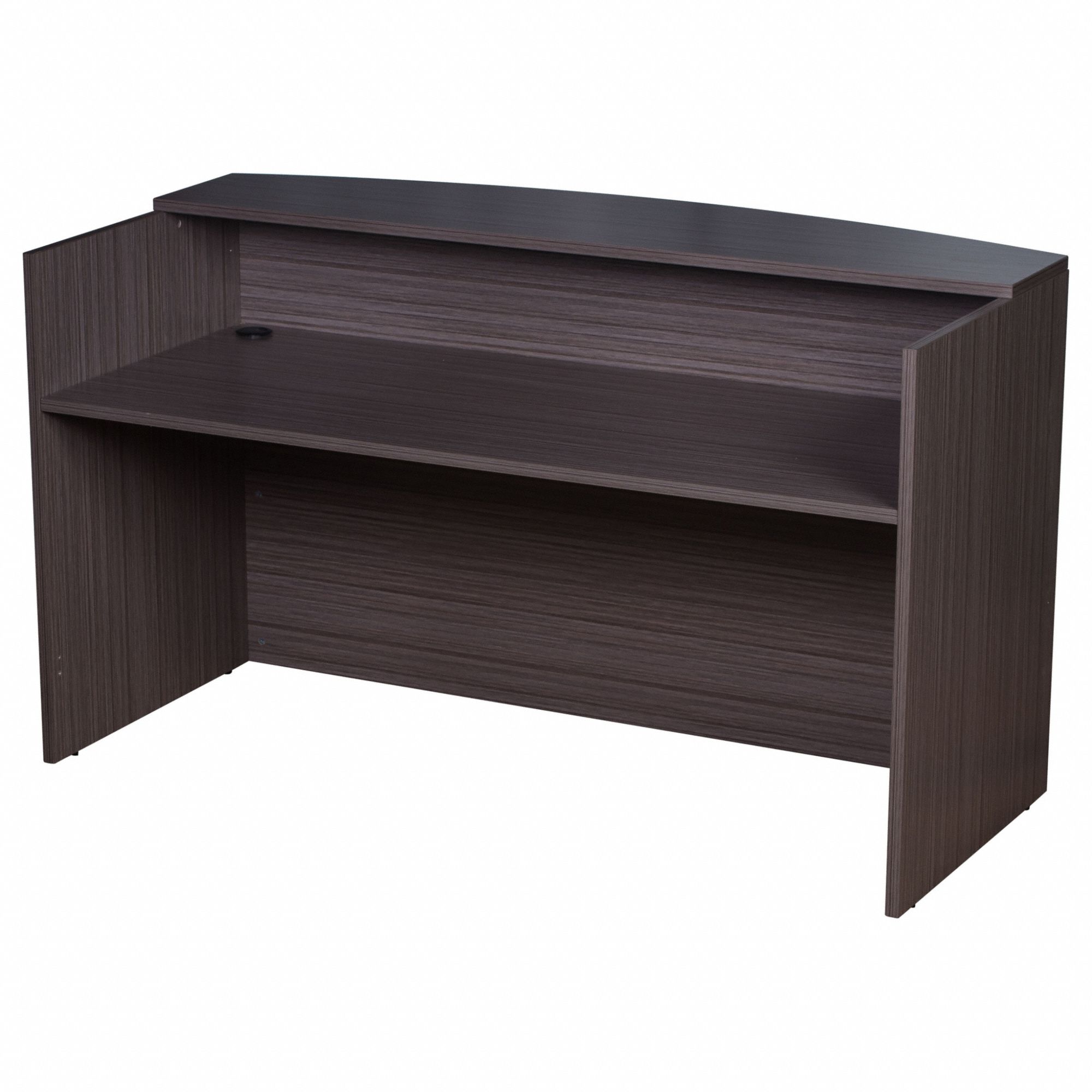 BOSS, Melamine, Driftwood, Reception Desk - 802RH6|N169-DW - Grainger