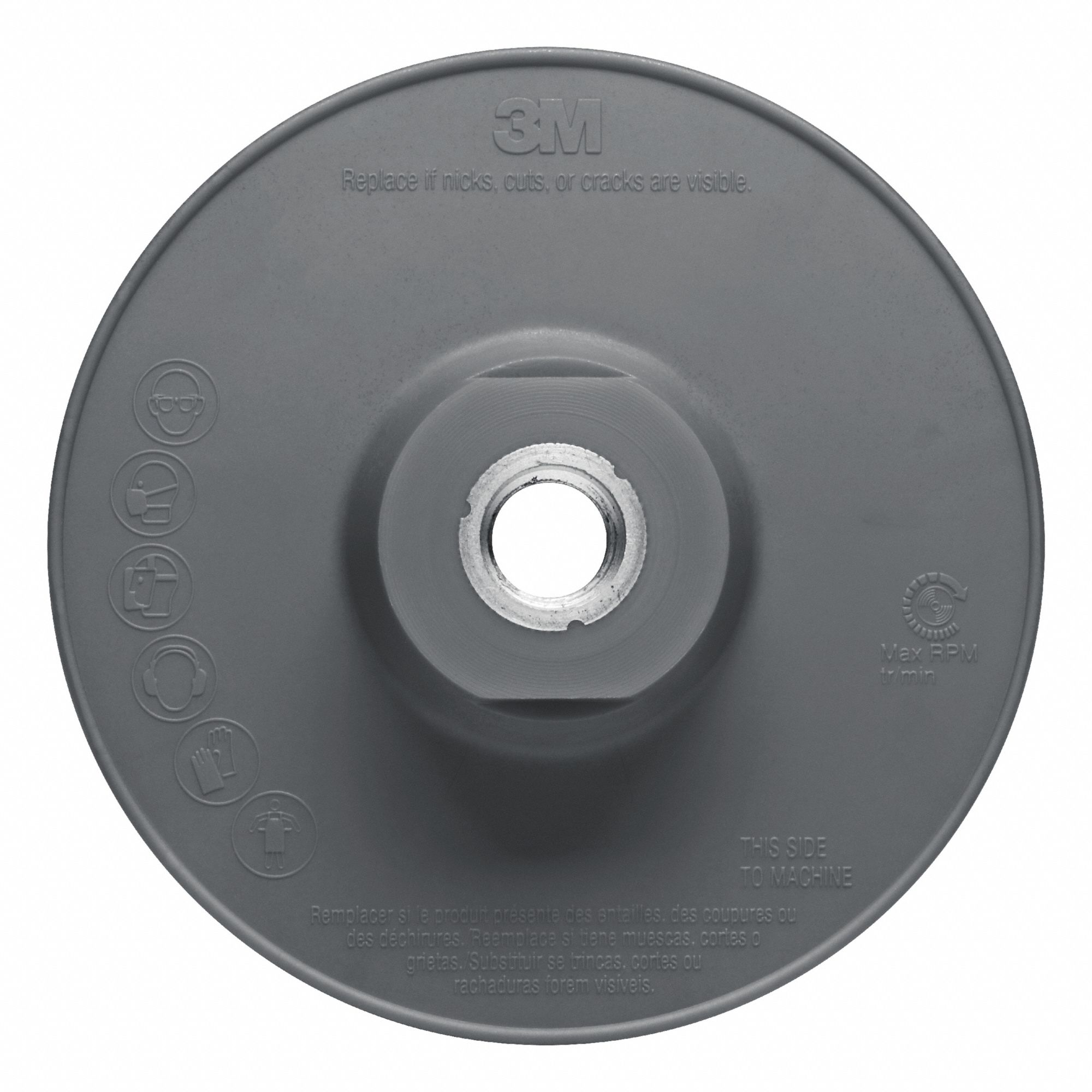 3M, 4 in Dia, 5/8"-11 Threaded Hole, Disc Back-up Pad - 889TN7|11231 ...
